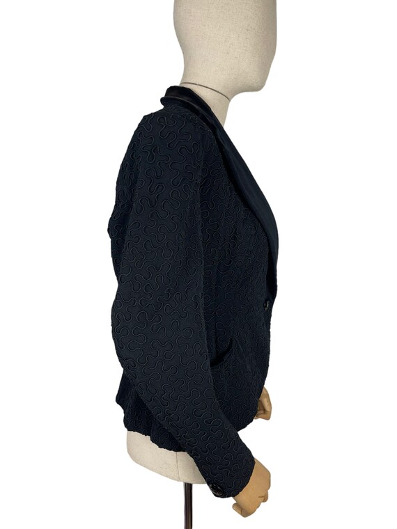 Original 1940's Crayson Model Black Fitted Jacket Cov… - Gem