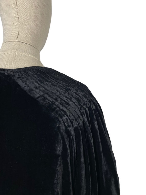 Original 1930’s Black Velvet Opera Coat by Peter Jone… - Gem