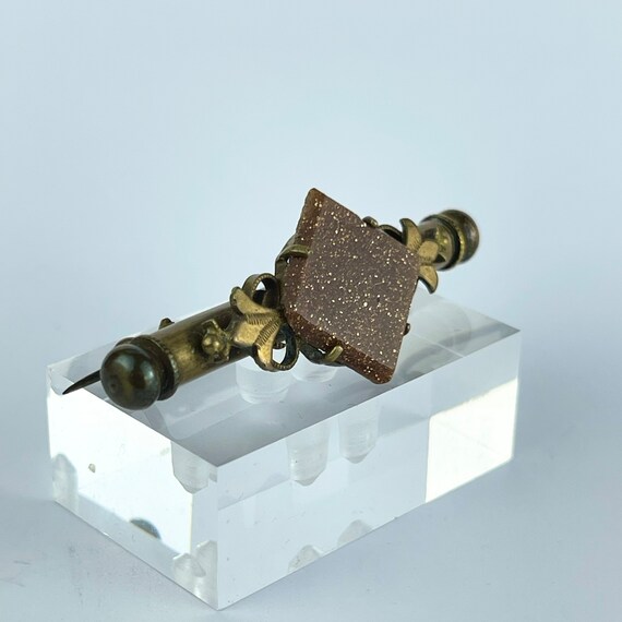 Antique Victorian Pretty and Practical Goldstone and … - Gem