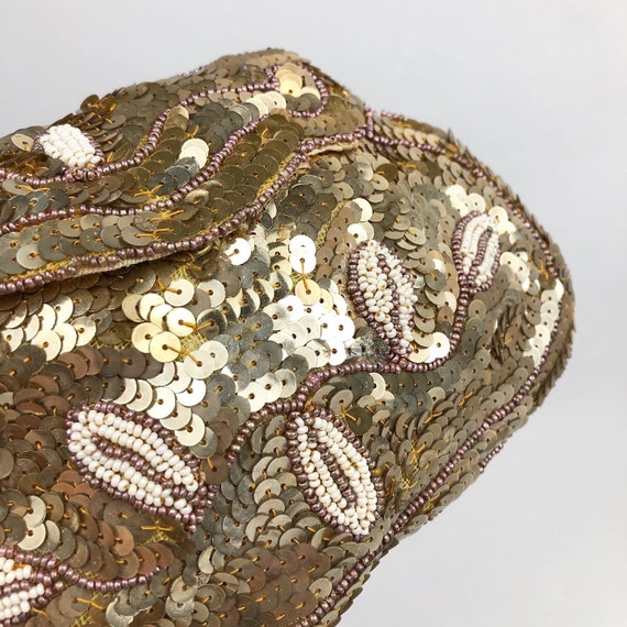 1930s 1940s Gold Sequin and Beaded Czechoslovakian Ev… - Gem