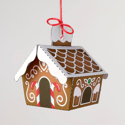 Printable Ornament Gingerbread House Christmas Decor Direct - Etsy