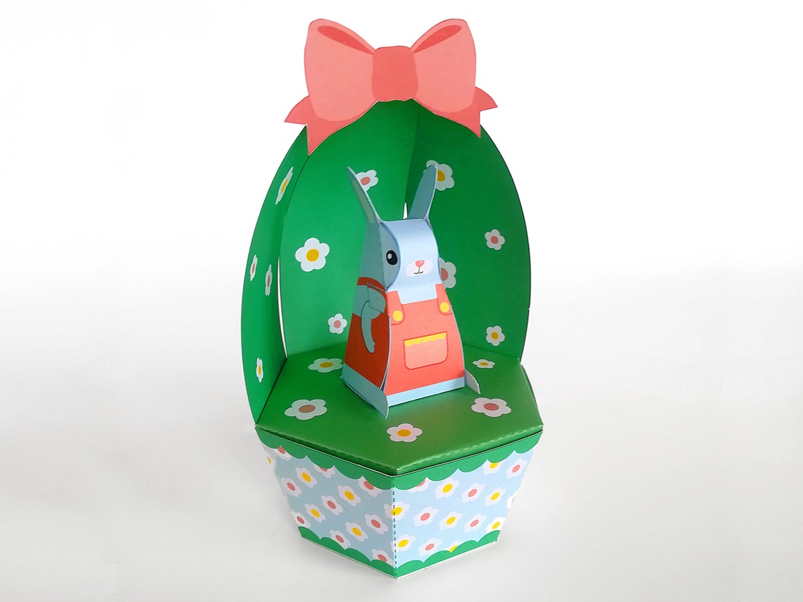 Printable Easter Bunny Favor Box, Instant Download - Etsy Canada