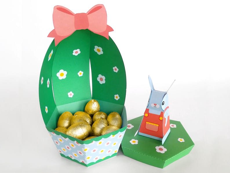 Printable Easter Box, DIY Papercraft Kit, Bunny Gift Box, Chocolate Box ...