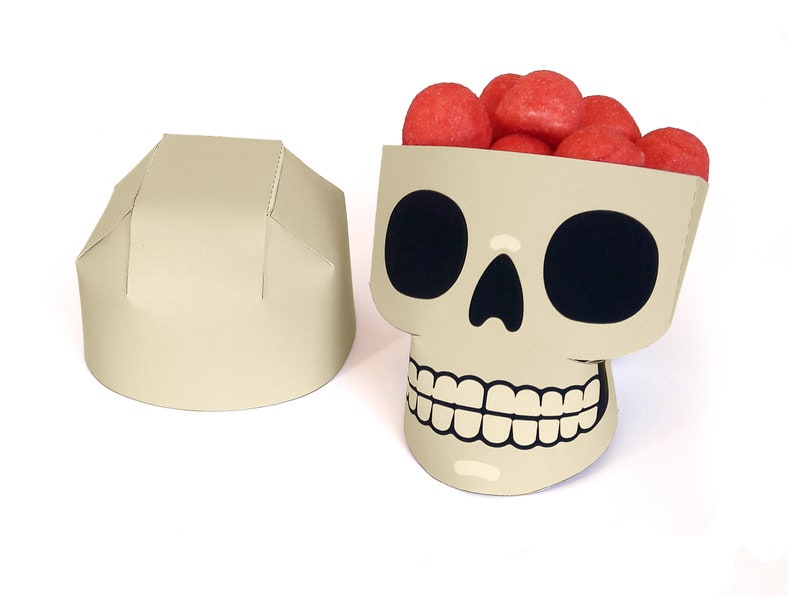 DIY Printable Skull Favor Box - Etsy