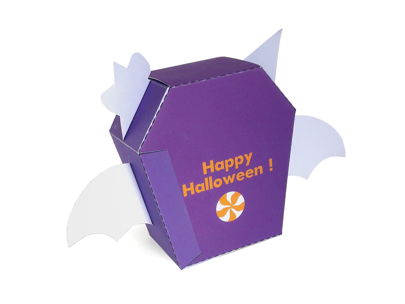 Printable Halloween Favor Box, Bat Paper Craft Kit, DIY Instant ...