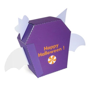 Printable Halloween Favor Box, Bat Paper Craft Kit, DIY Instant ...