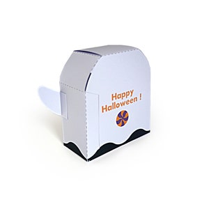 Printable Halloween Favor Box, Ghost Paper Craft Kit, DIY Instant ...