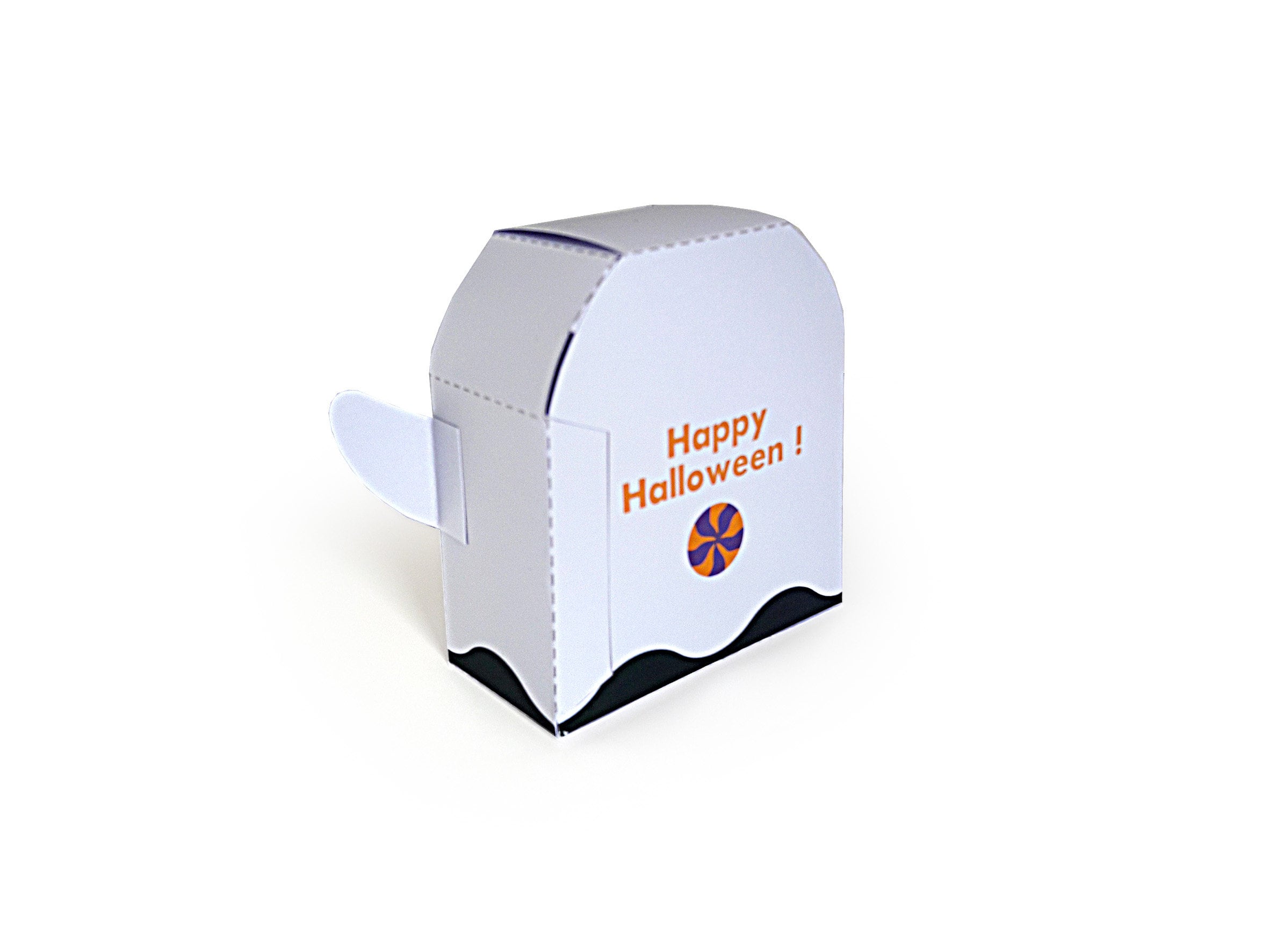 Printable Halloween Favor Box, Ghost Paper Craft Kit, DIY Instant ...
