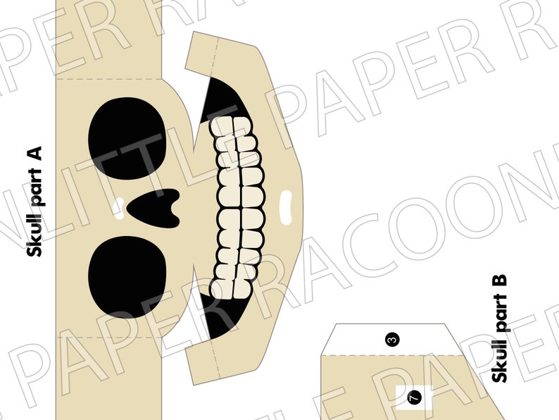 DIY Printable Skull Favor Box - Etsy