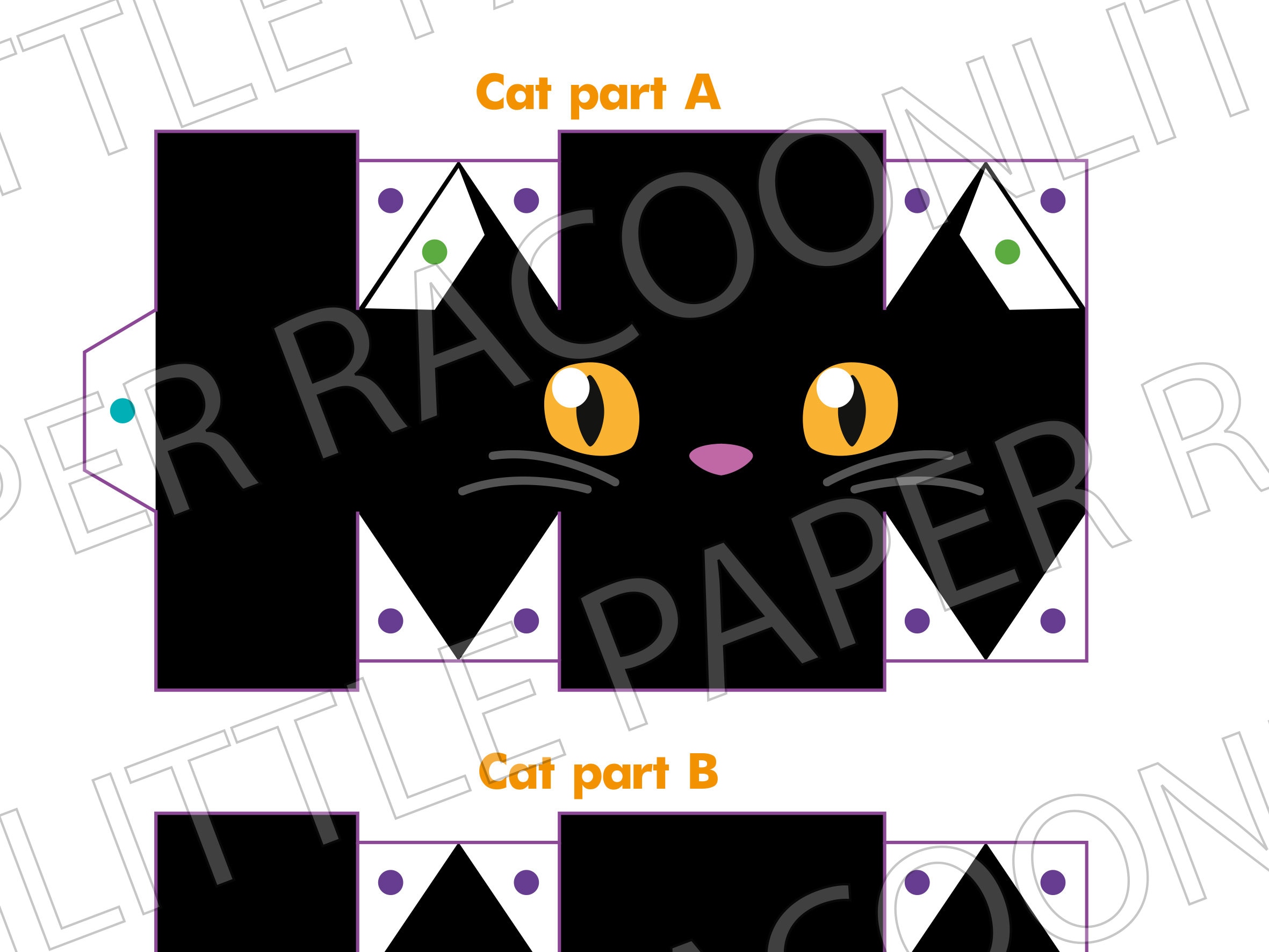 Printable DIY Cat and Pumpkin Halloween Decor - Etsy