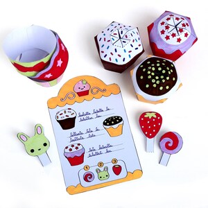 Color & Build Cupcake Shop Playset, Instant Download - Etsy