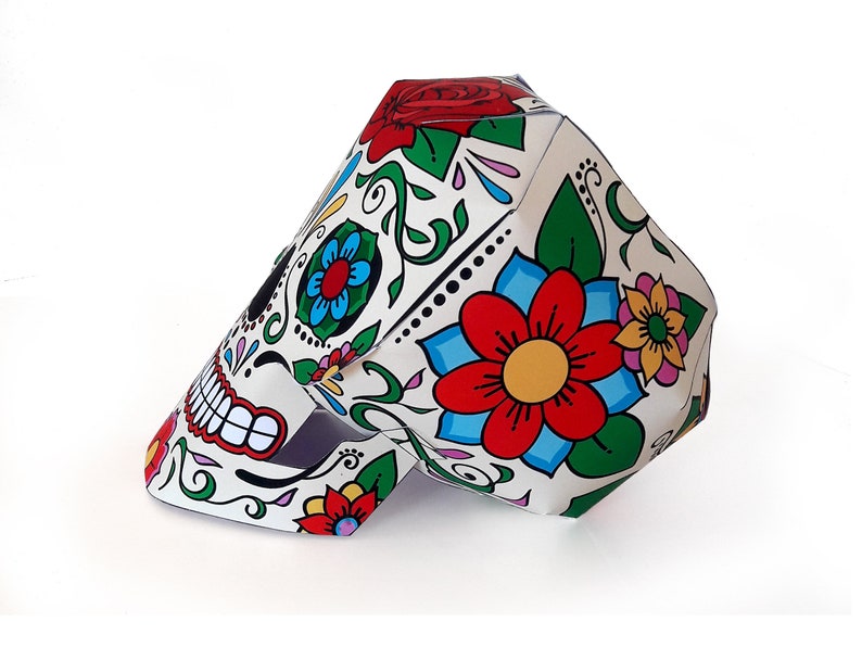 DIY Skull Dia De Los Muertos Paper Craft - Etsy