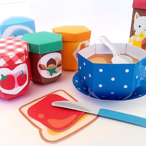 DIY Papercraft Kit Food Playset Pdf Paper Toy Breakfast Pretend Play ...