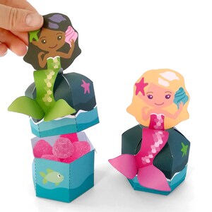 Printable Mermaid Favor Box, Instant Download - Etsy