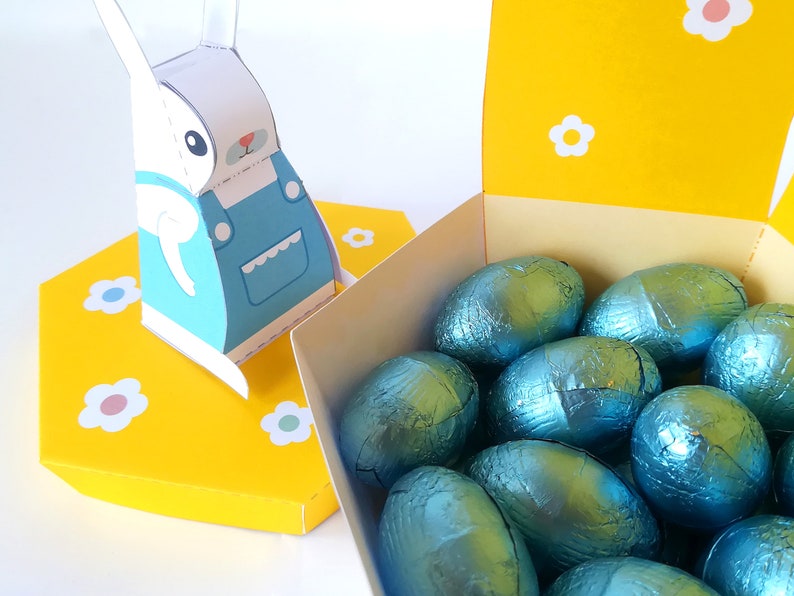 Easter Box, Easter Decor, Chocolate Box, DIY Papercraft Kit, Bunny Gift ...