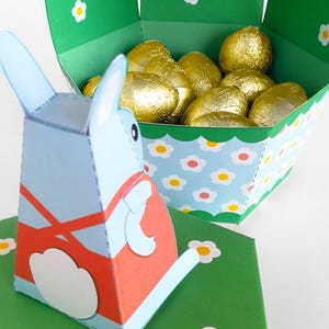 Printable Easter Box, DIY Papercraft Kit, Bunny Gift Box, Chocolate Box ...
