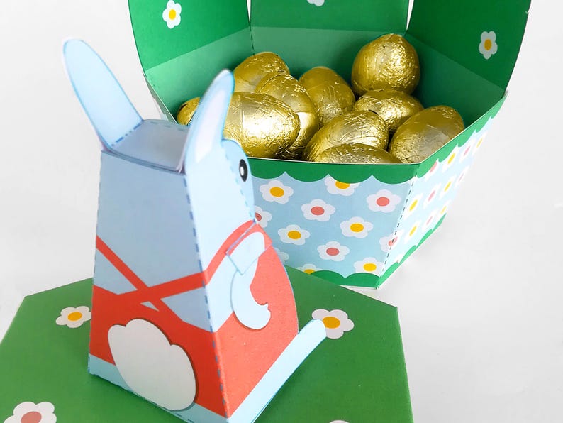 Printable Easter Box, DIY Papercraft Kit, Bunny Gift Box, Chocolate Box ...