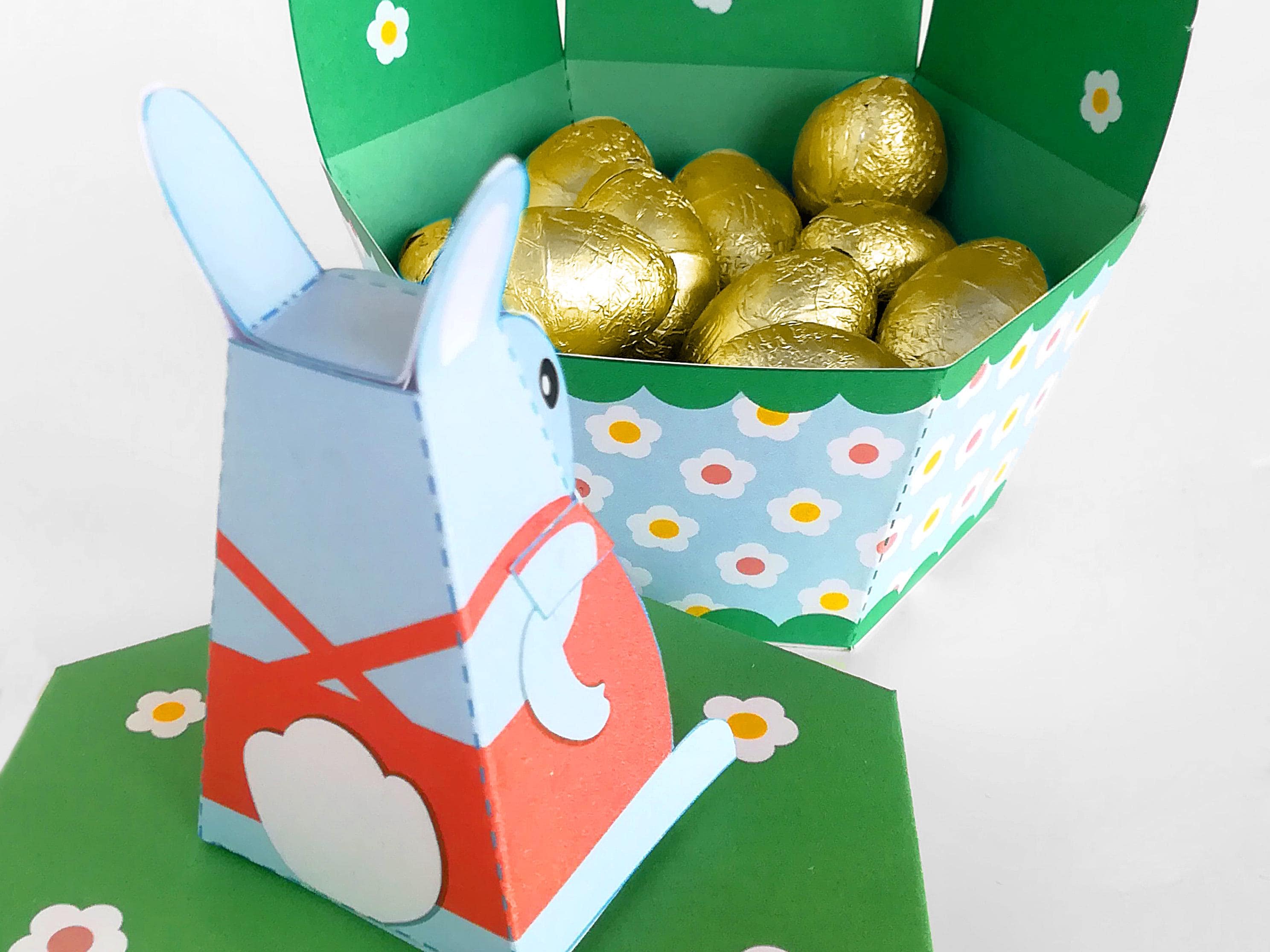Printable Easter Box, DIY Papercraft Kit, Bunny Gift Box, Chocolate Box ...
