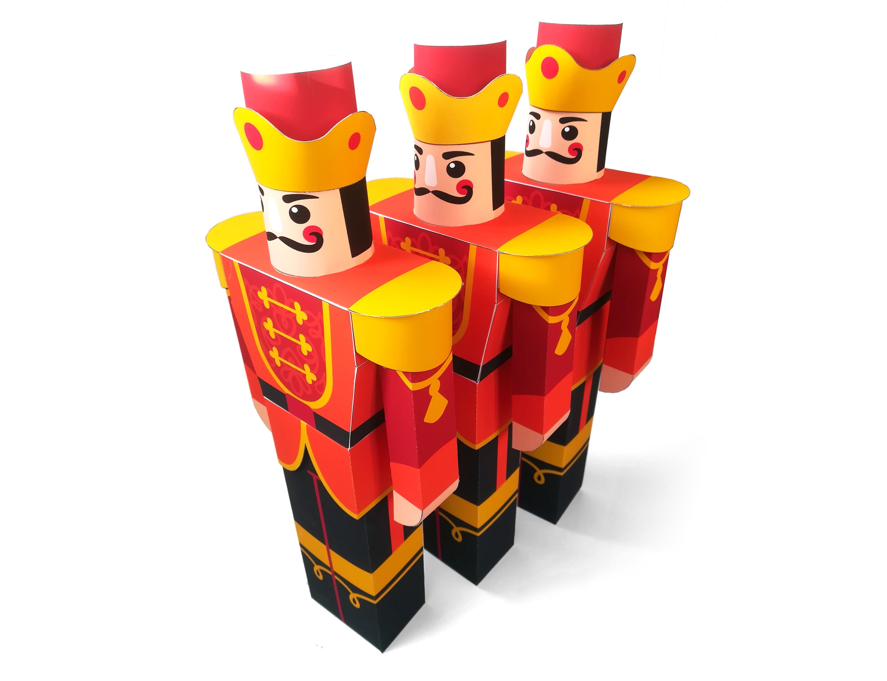 Nutcracker Favor Box, Printable Decoration, Diy Christmas Decor, Red ...