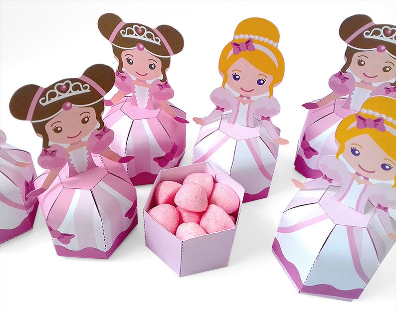 Printable Princess Favor Box, Diy Favor Box, Instant Download - Etsy