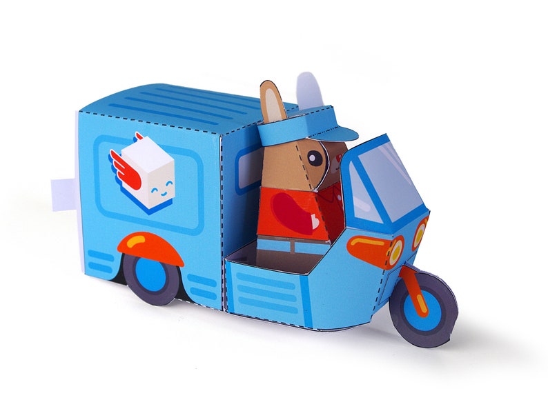 DIY Papercraft Kit, Postman Playset, Pdf Paper Toy, Instant Download - Etsy