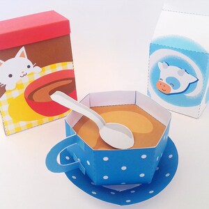 DIY Papercraft Kit Food Playset Pdf Paper Toy Breakfast Pretend Play ...