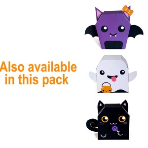 Printable Halloween Favor Box, Ghost Paper Craft Kit, DIY Instant ...