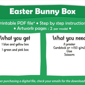 Printable Easter Box, DIY Papercraft Kit, Bunny Gift Box, Chocolate Box - Etsy