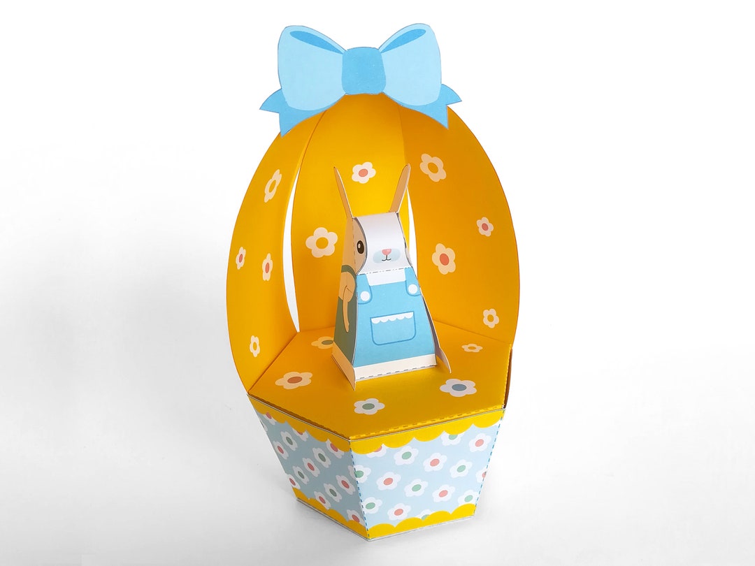 Easter Box, Easter Decor, Chocolate Box, DIY Papercraft Kit, Bunny Gift ...