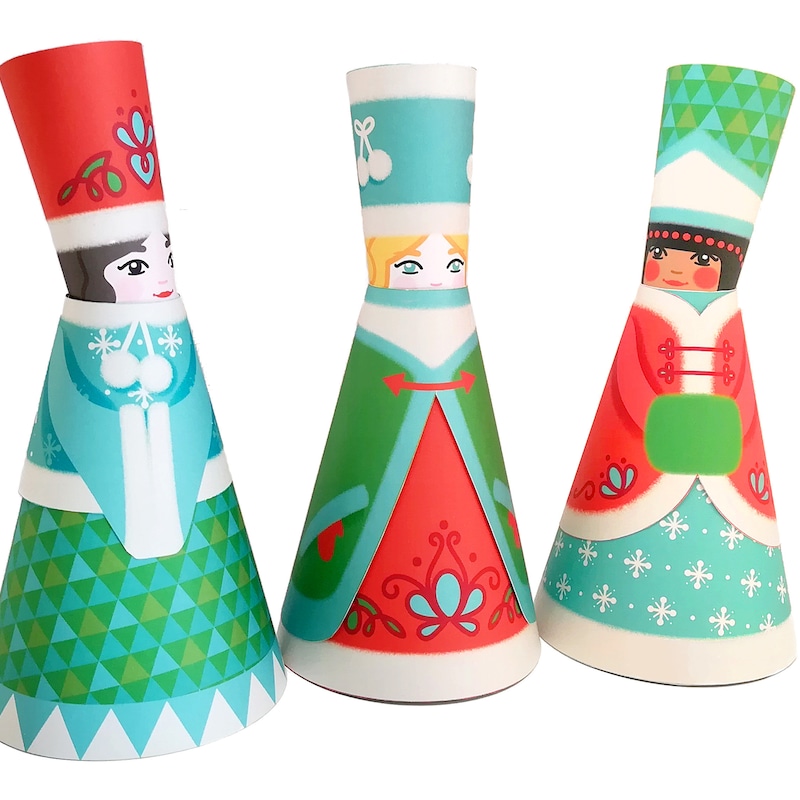 Christmas Paper Doll - Etsy