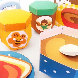 DIY Papercraft Kit Food Playset Pdf Paper Toy Breakfast Pretend Play ...