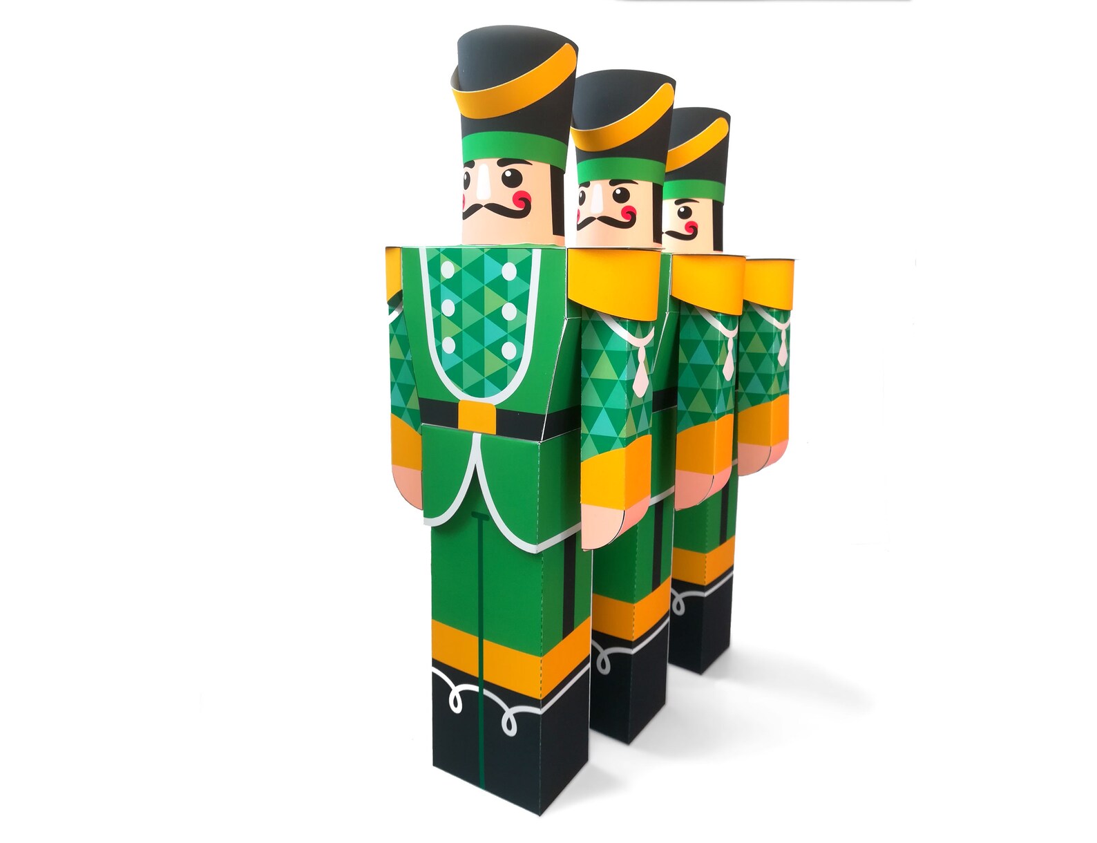 Nutcracker Favor Box, Printable Decoration, Diy Christmas Decor, Green ...