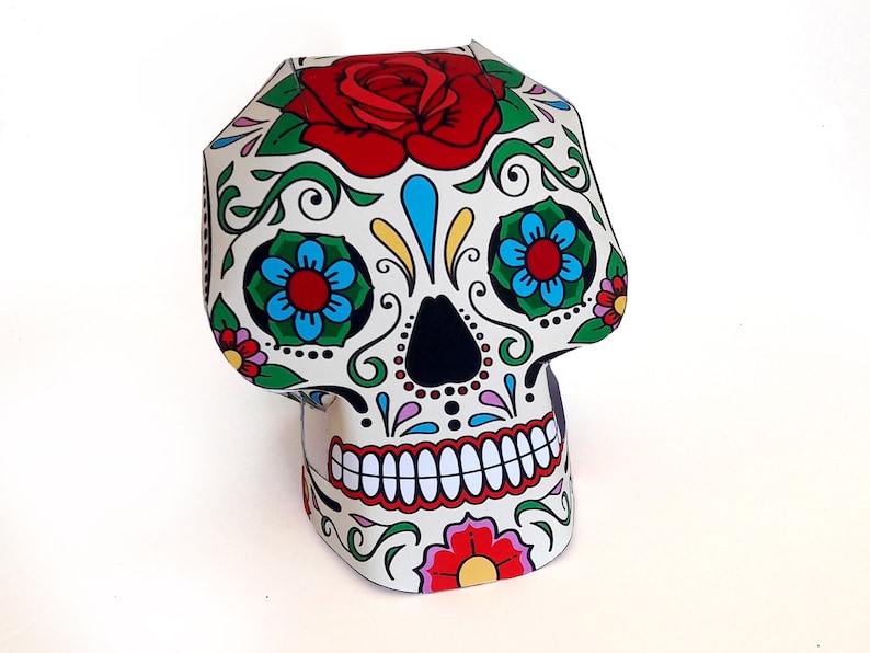 DIY Skull Dia De Los Muertos Paper Craft - Etsy