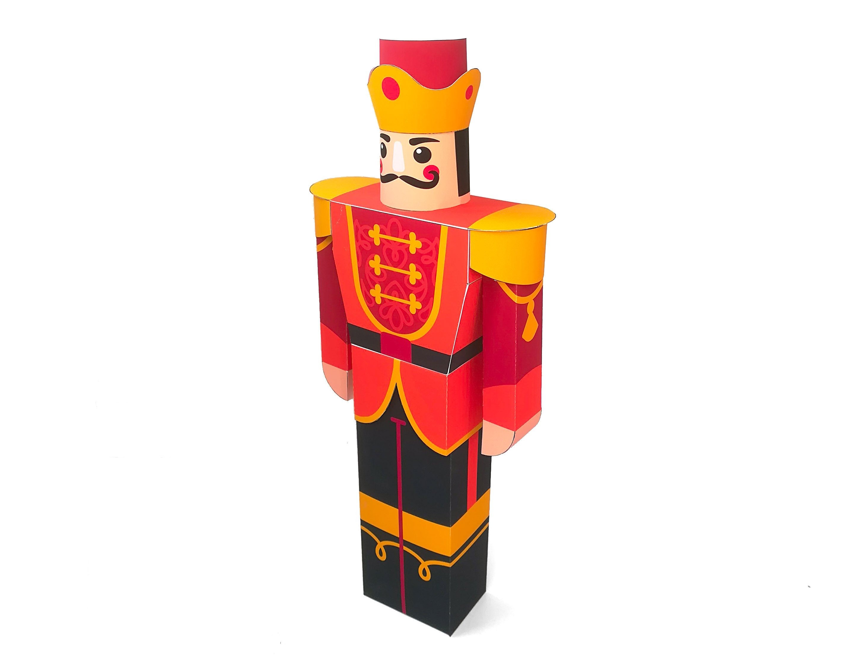 Nutcracker Favor Box, Printable Decoration, Diy Christmas Decor, Red ...