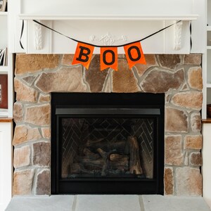 BOO Fabric Halloween Flag Banner - Ready to Ship - Handmade Decor ...