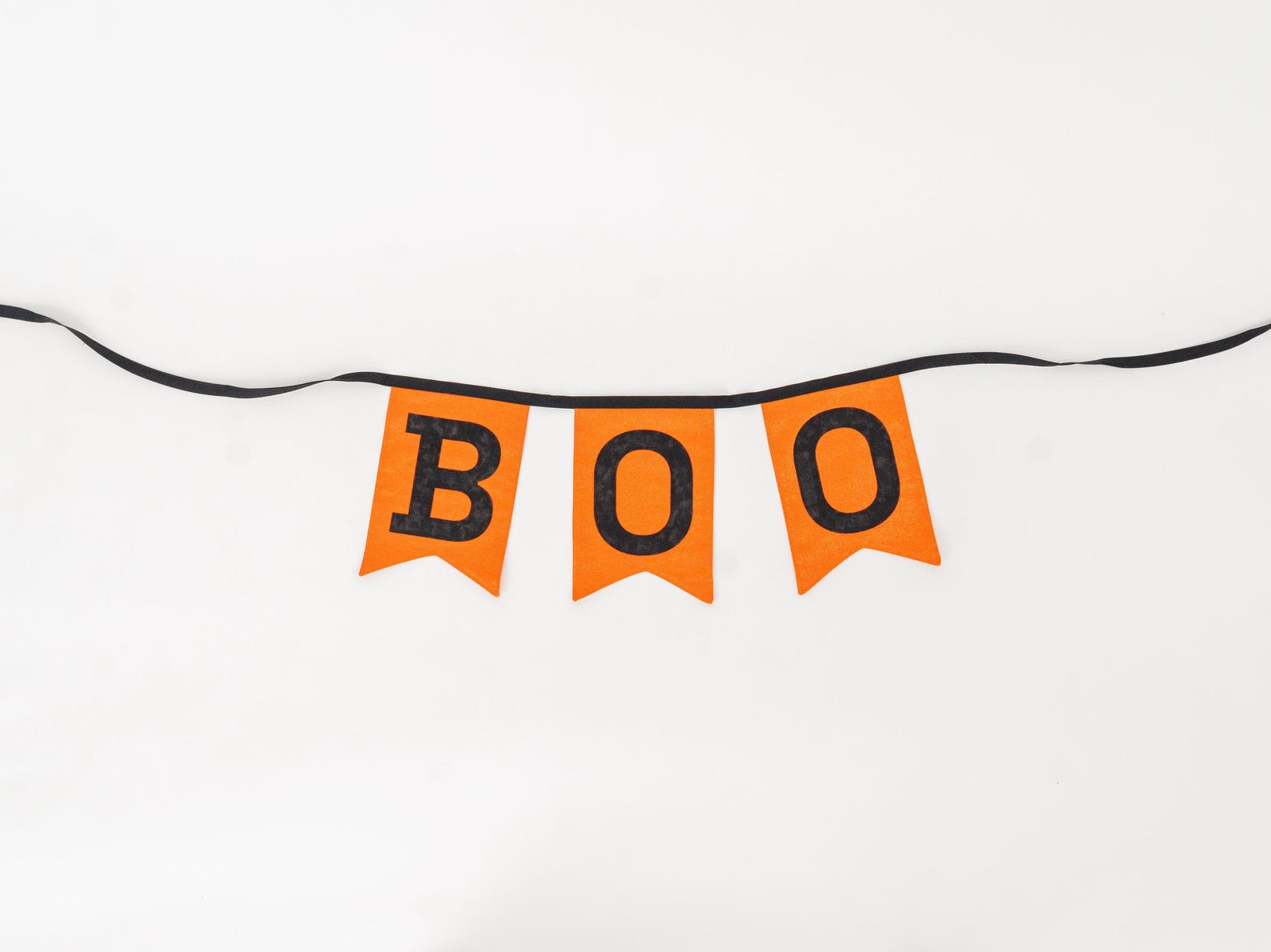 BOO Fabric Halloween Flag Banner - Ready to Ship - Handmade Decor ...