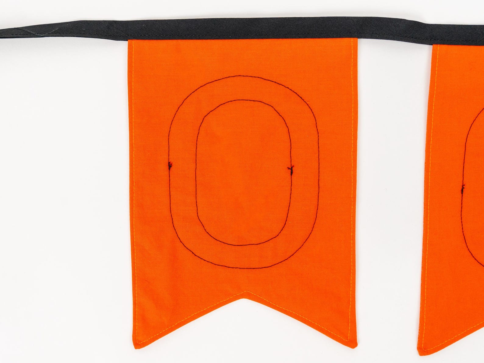 BOO Fabric Halloween Flag Banner - Ready to Ship - Handmade Decor ...
