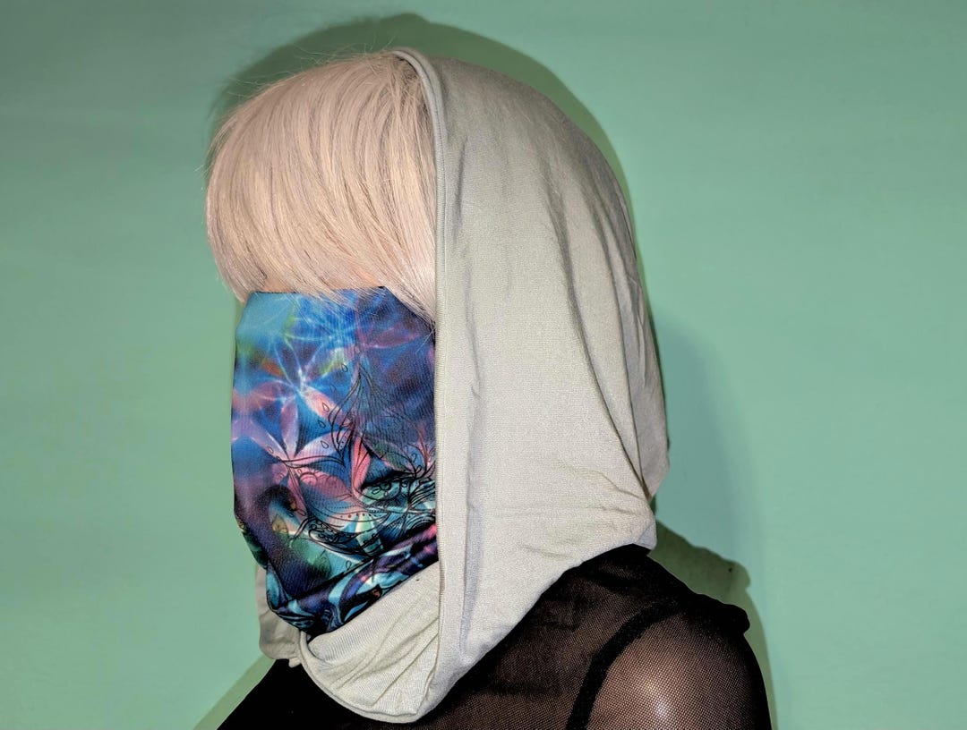 Eternal Bamboo Masked Hood // Made in US, Festival Hood, Rave Hood ...