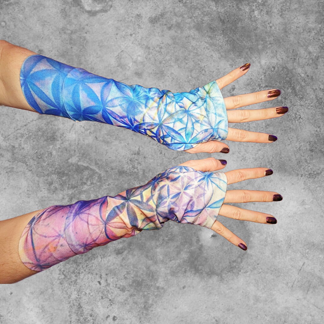 Pastel Rainbow Thumb Hole Arm Cuffs Handcrafted in Denver, CO & Ready ...