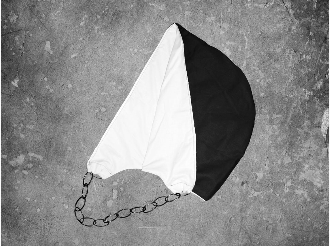 Black & White Organic Cotton Hood + Face Mask // Made in US, Cotton ...