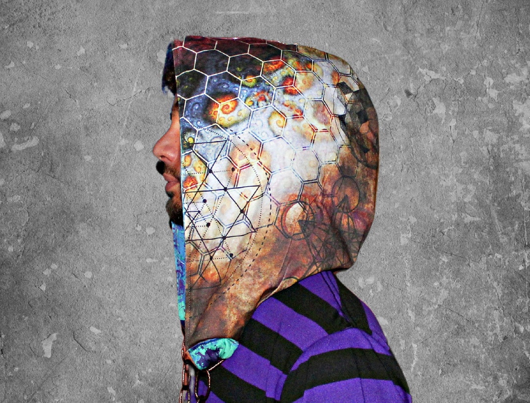 ASTRAL Organic Cotton Hood Handmade in Denver, CO Custom Festival Hood ...