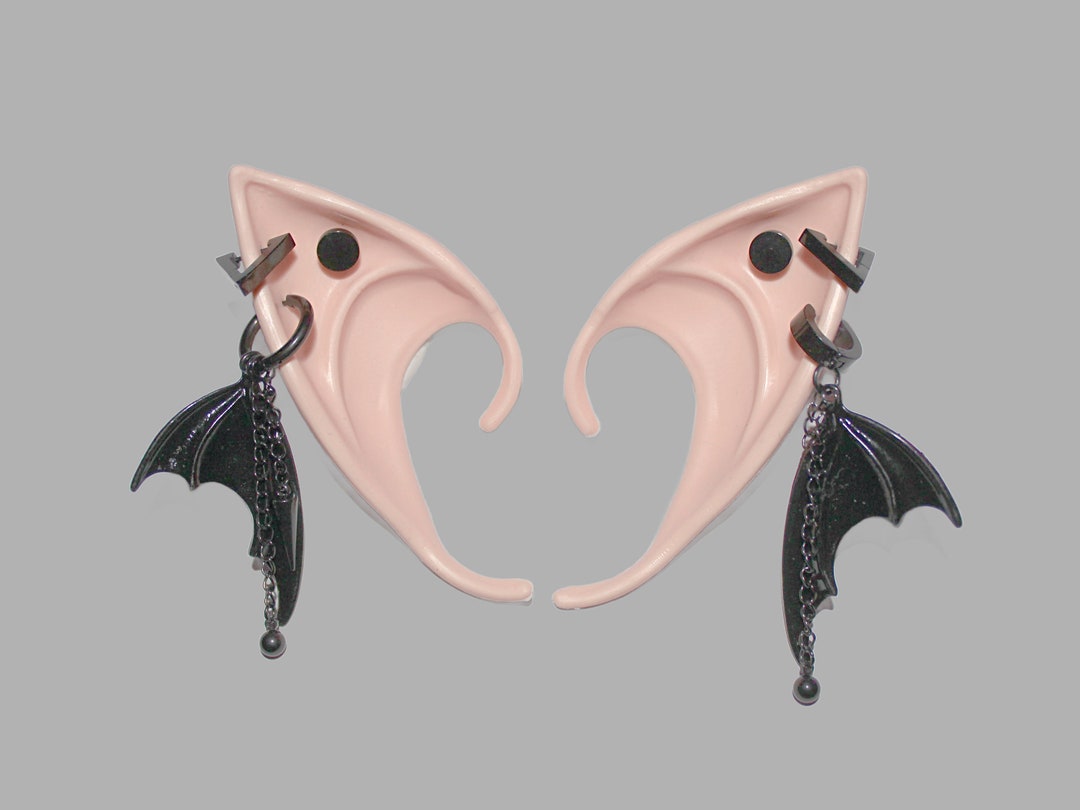 NIGHT FLYER Elf Ears Silicone Elven Ears With Earrings Slip - Etsy