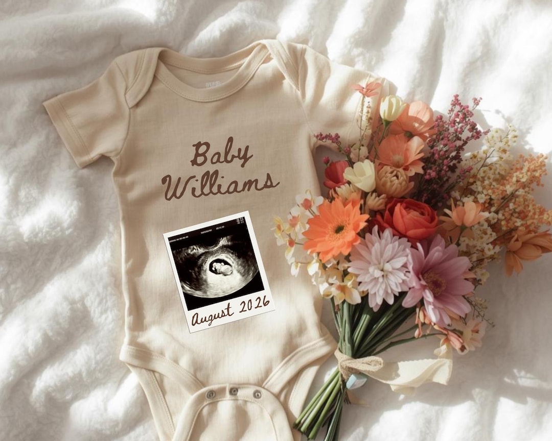 Neutral Baby Announcement Digital Pregnancy Reveal Editable Canva ...