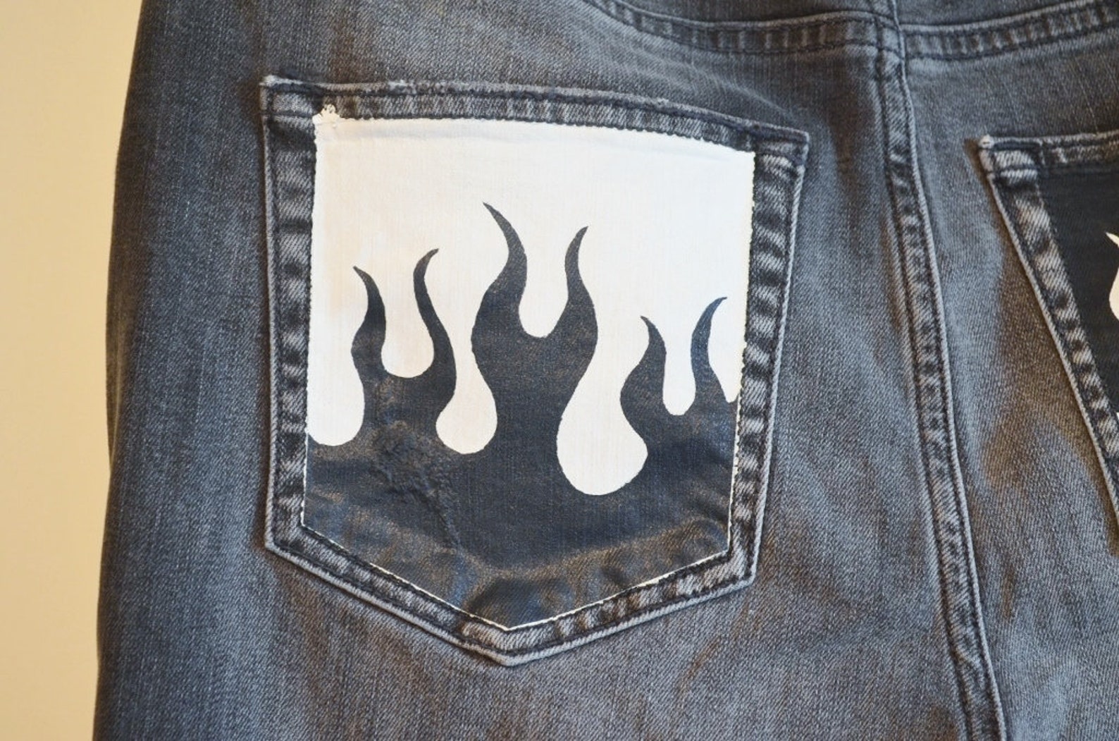 Denim Clothing Custom Hand Painted for Boho Style Denim for Custom ...