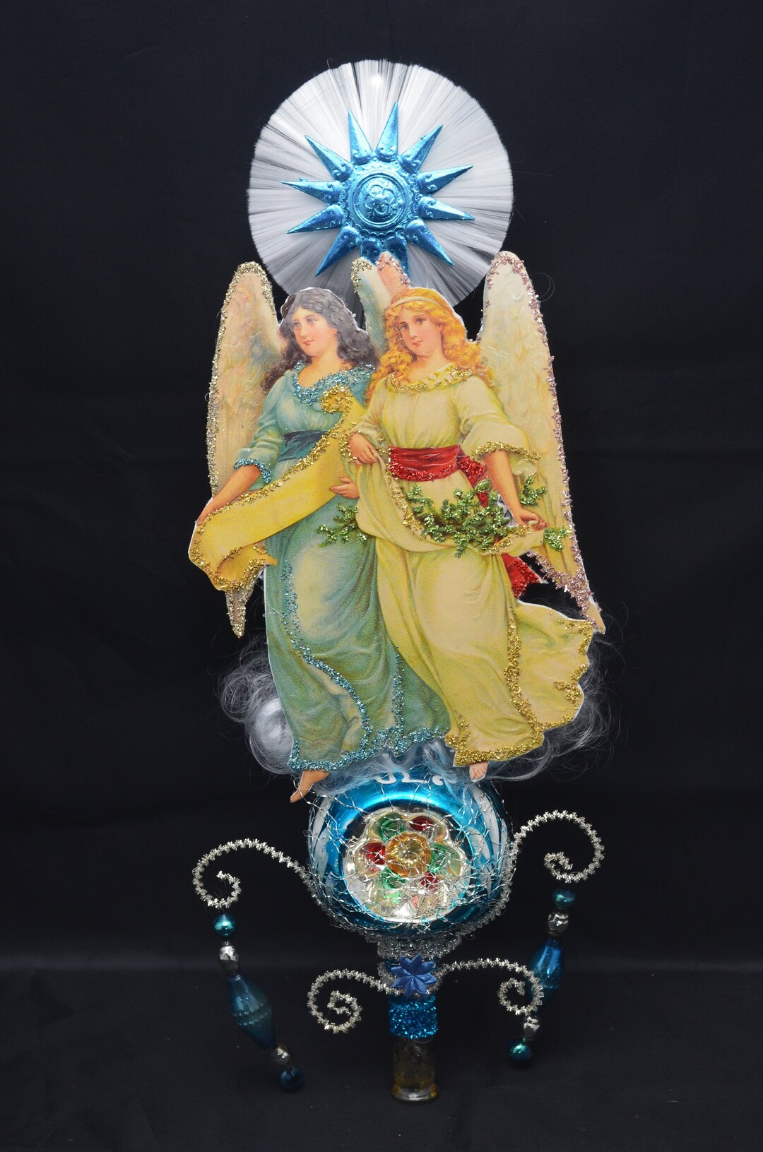 Tree Topper for Vintage Look for Farmhouse Decor for Christmas Vintage ...