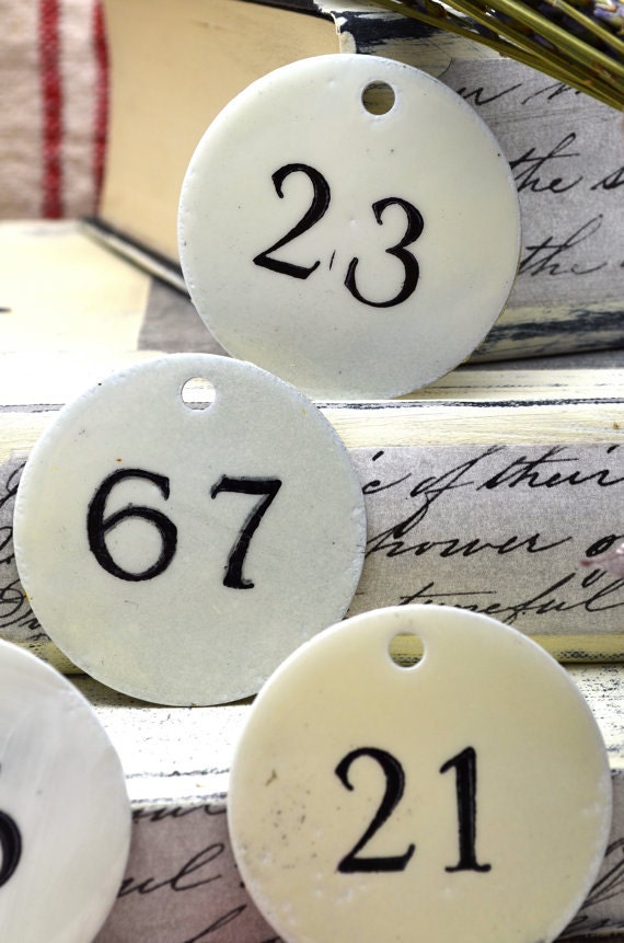 Metal Farmhouse Decor Number Tag for Metal Number Tags Vintage French ...