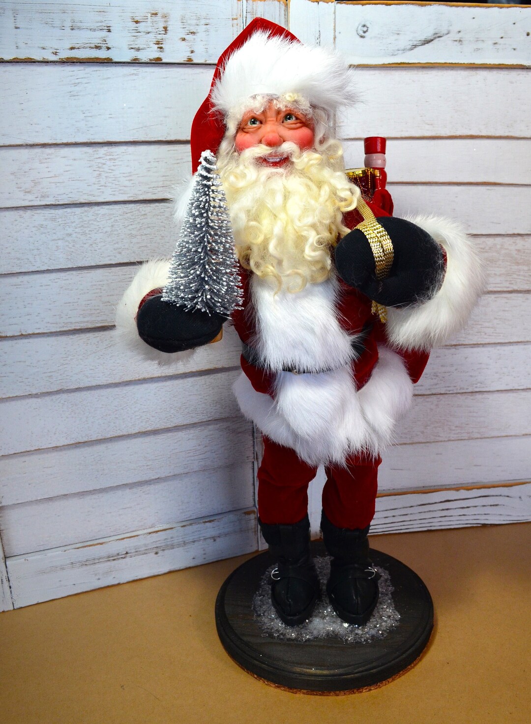 Santa Figure Christmas St Nick Figure Christmas Santa Doll Sculpted ...