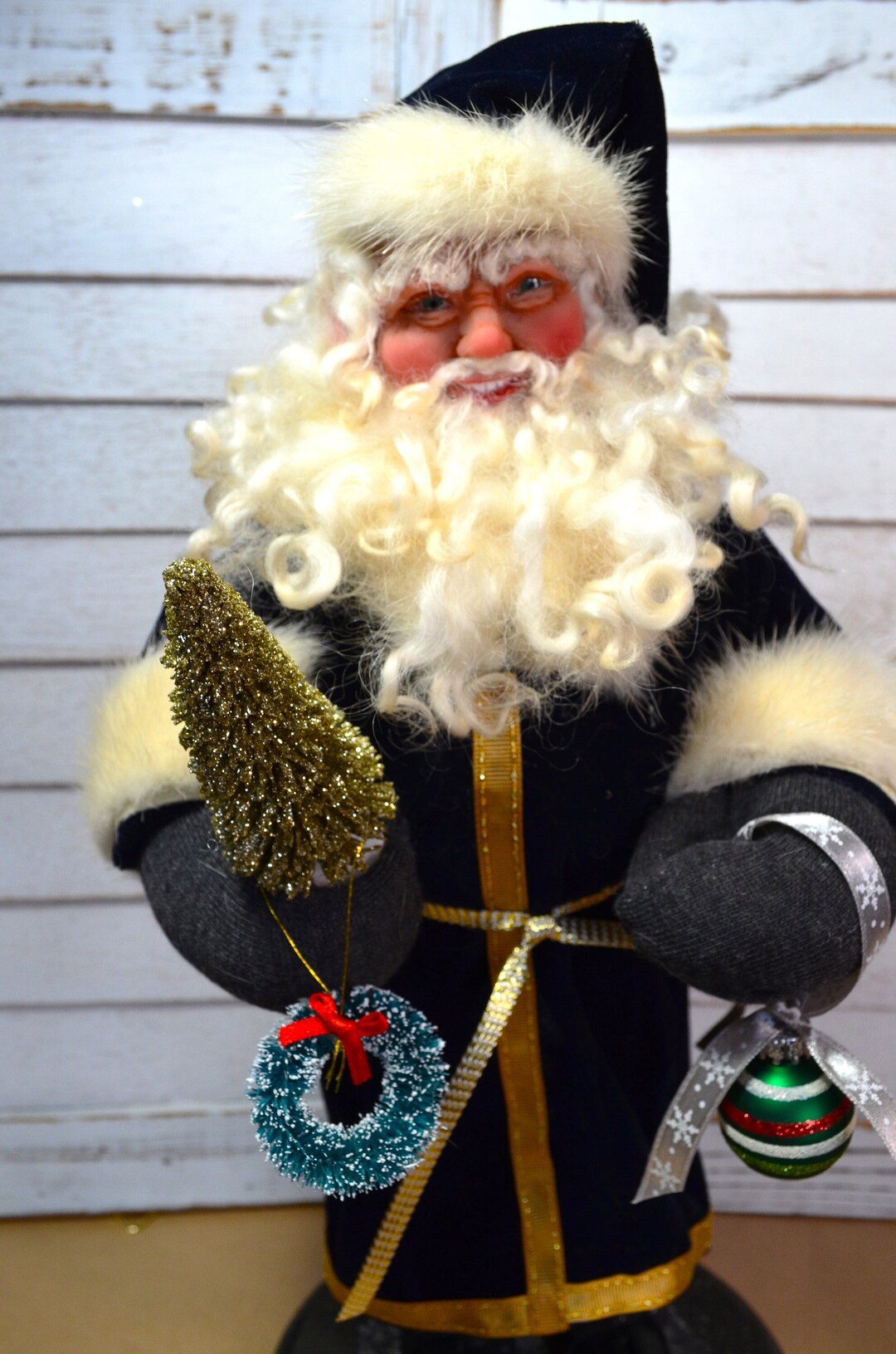 Santa Figure Christmas St Nick Figure Christmas Santa Doll Sculpted ...