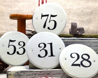 Number Metal Tag for Custom Farmhouse Number Tag for Vintage Decor - Etsy