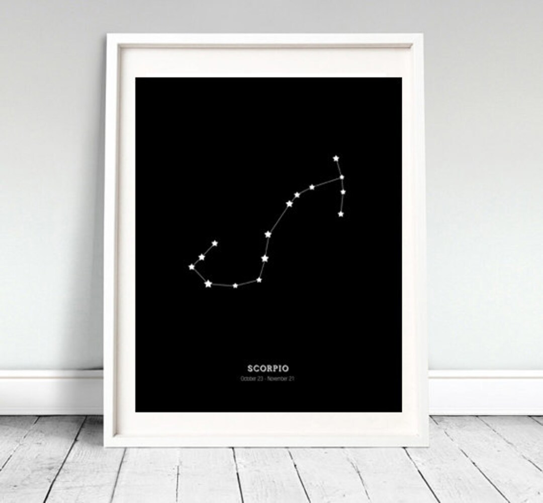Scorpio Astrological Constellation Printable Home Decor Wall - Etsy